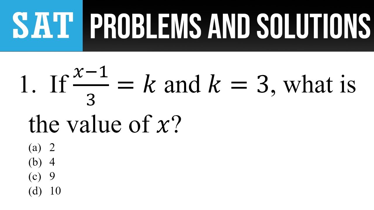 1 If x 1 3 k And K 3 What Is The Value Of X YouTube 1 If x 1 3 k And K 3 What Is The Value Of X YouTube