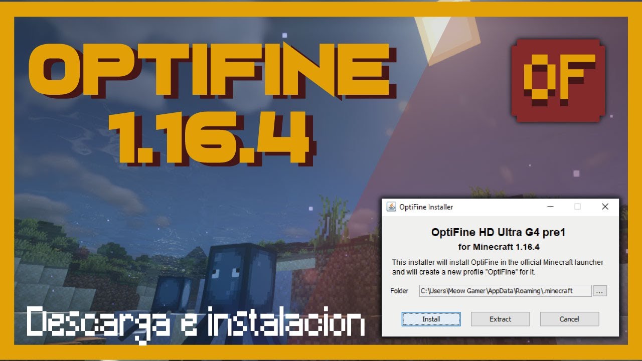Instalar OPTIFINE 1.16.4 HD en Minecraft 🌀 RAPIDO Y SENCILLO - YouTube