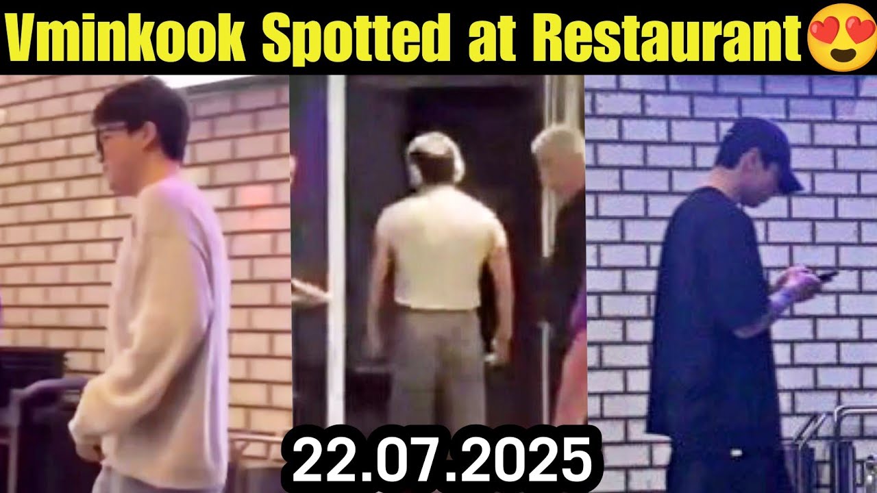 Vminkook Spotted at Restaurant 😍 Today in LA US 💜 BTS JK V Jimin Today ...
