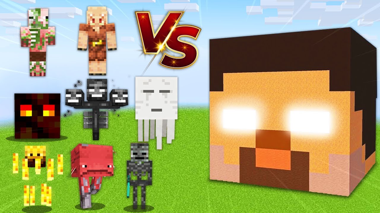 Which Hell Mob is Strongest vs Herobrine in Minecraft Ghast Wither ...