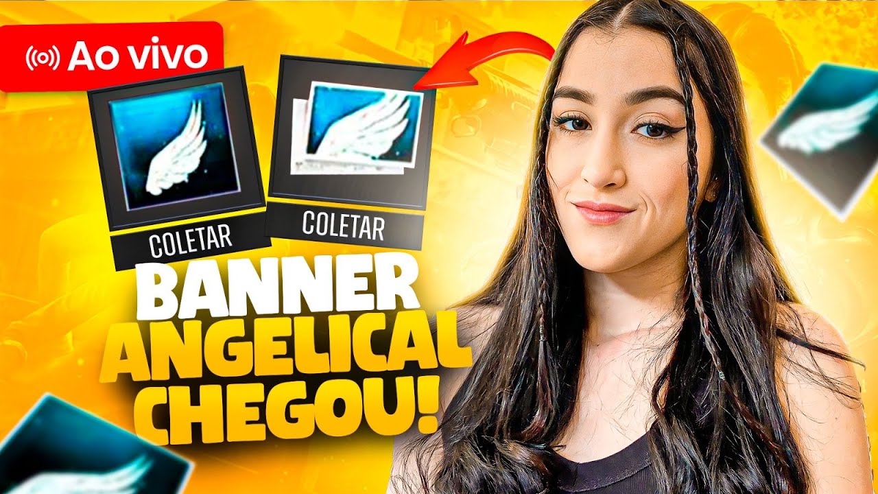 MEU BANNER ANGELICAL CHEGOU! ️🔥 CÓDIGO DE EQUIPE ️🔥 LIVE FREE FIRE AO ...