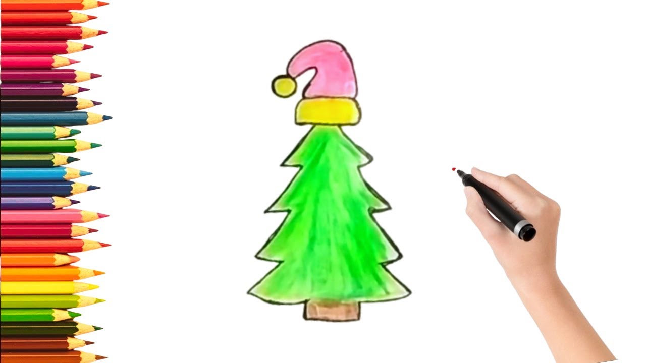 Christmas drawing, painting for kids, magic fingers art, drawing ...