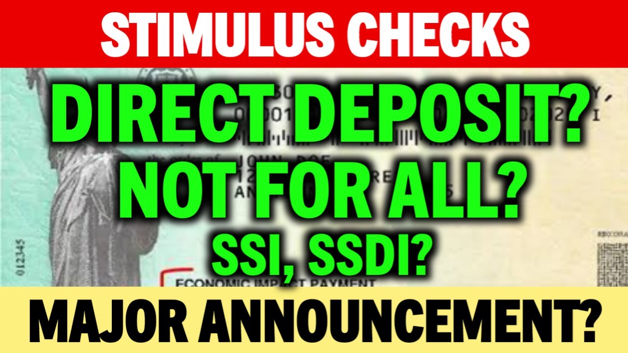 STIMULUS CHECKS & UPCOMING MAJOR ANNOUNCEMENT? SSA SSI SSDI PAYMENTS ...