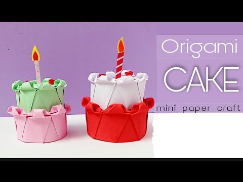 How to make paper cake | 3D Paper Cake Tutorial | Origami Cake step by ...