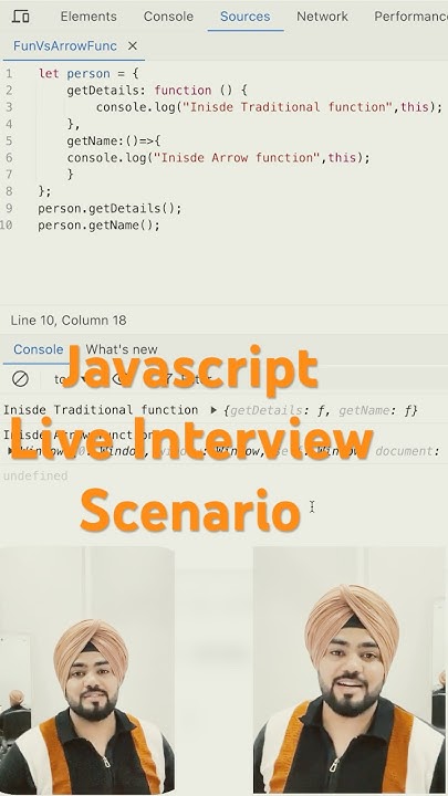 Live Interview: Arrow Function vs Normal Function in JavaScript | Output Question - YouTube