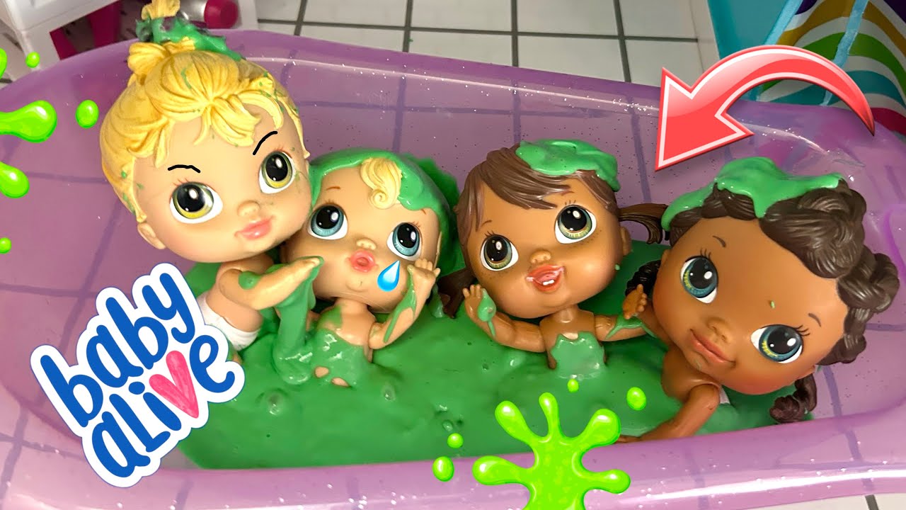 NEW Baby alive crib life dolls Slime bath! - YouTube