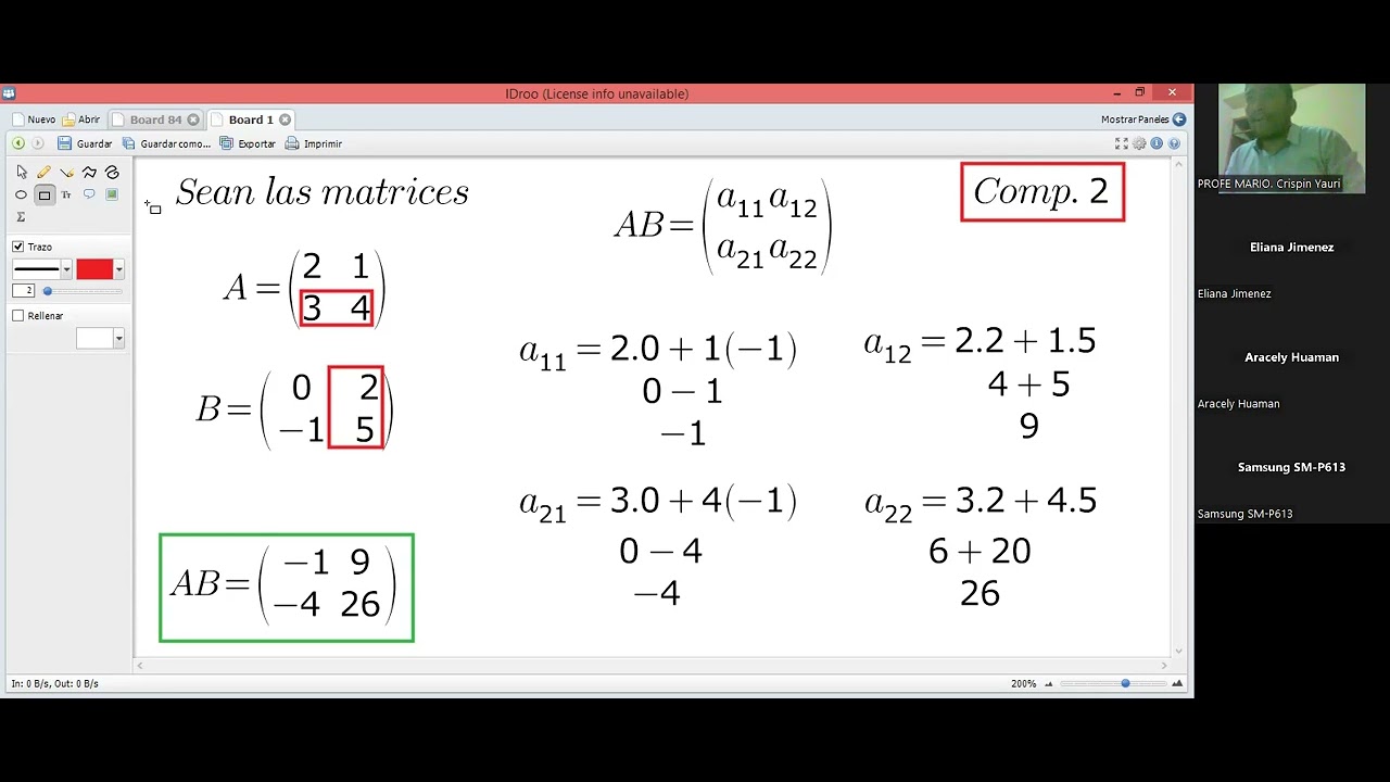 Multiplicación de matrices - YouTube