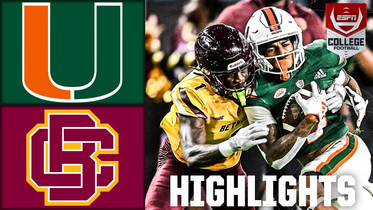 Bethune-Cookman Wildcats vs. Miami Hurricanes | Full Game Highlights ...