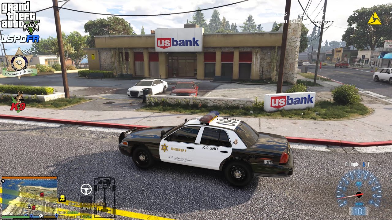 GTA V - LSPDFR 0.4.9🚔 - LSSD/LASD - Sheriff K9 Unit - Shots Fired ...