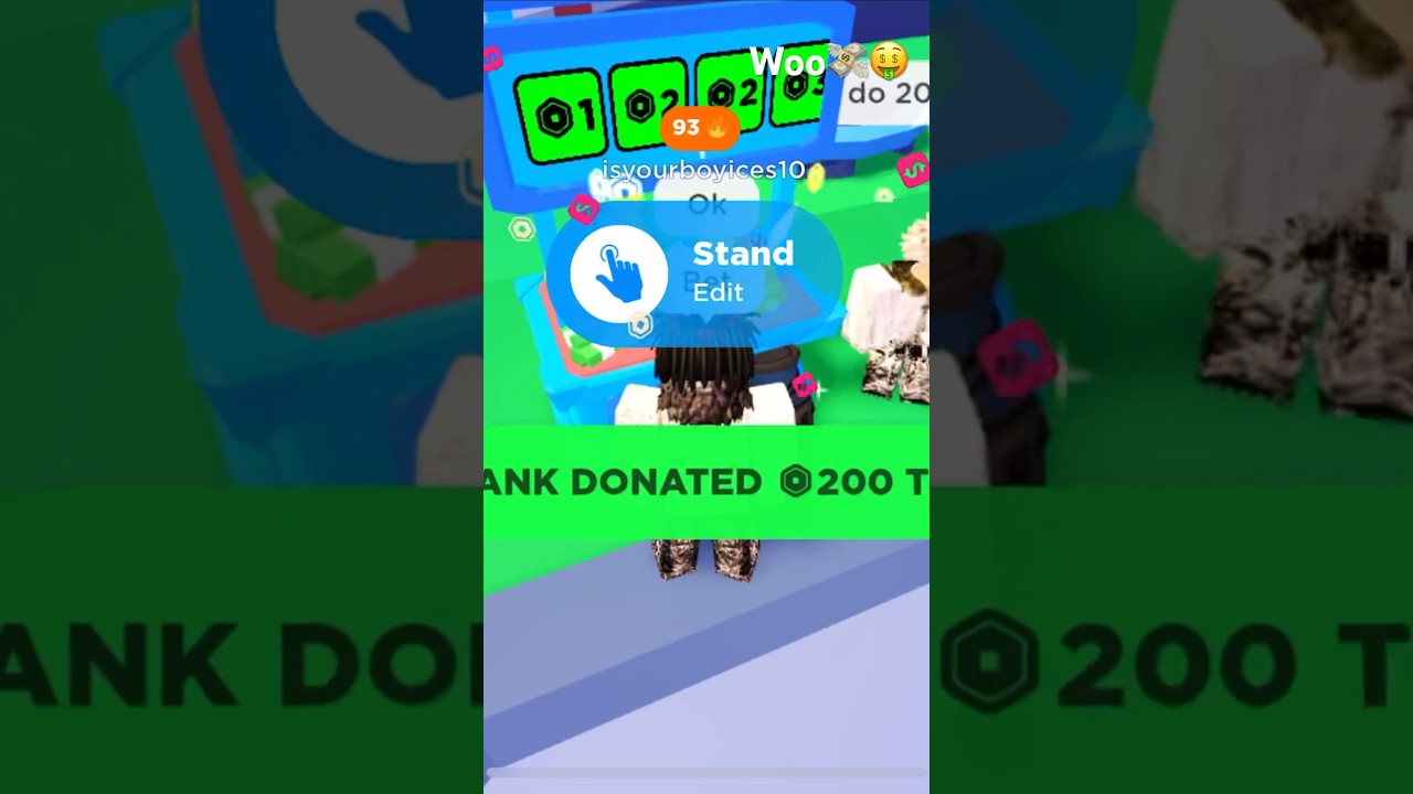 My friend donate me 200 robux #robloxshorts - YouTube