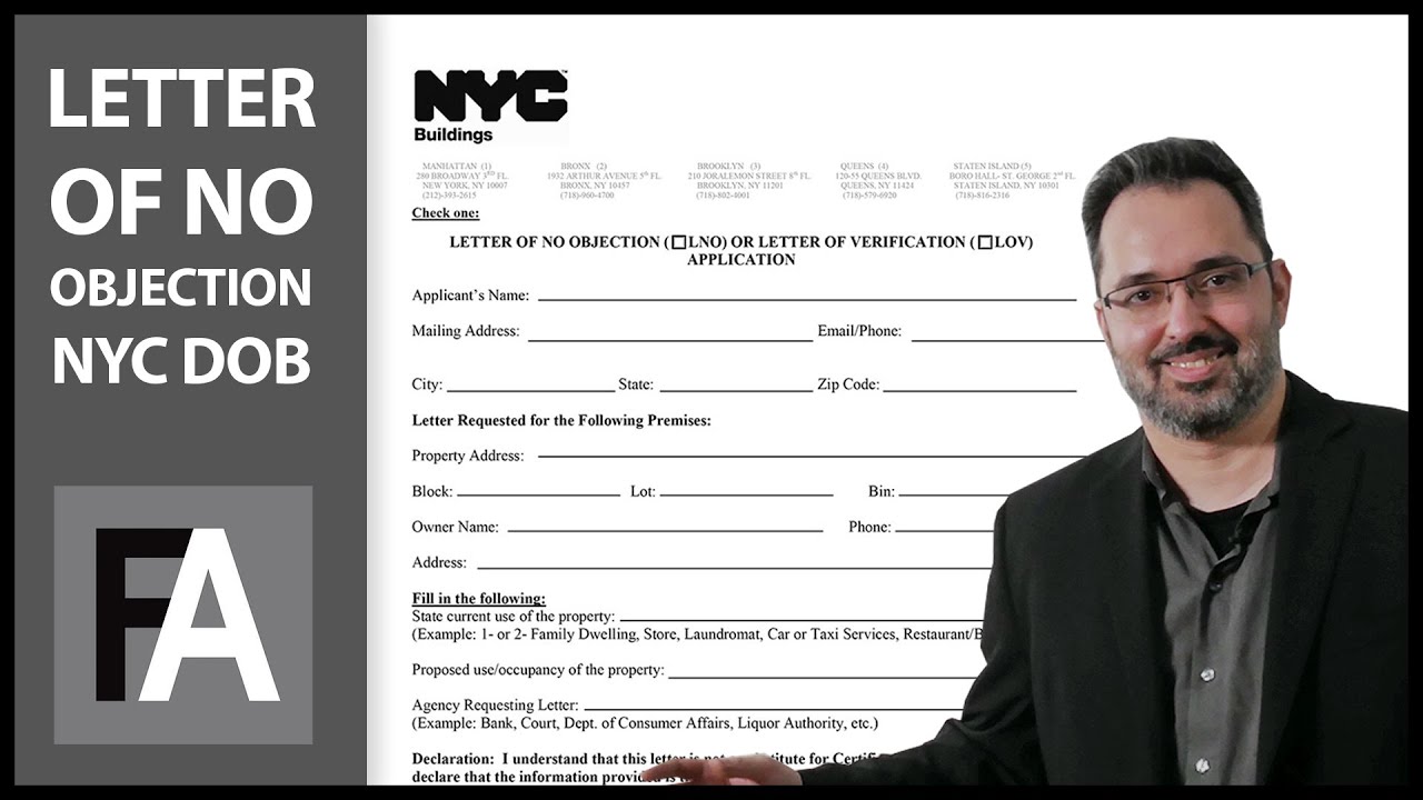 Letter of No Objection NYC DOB - YouTube