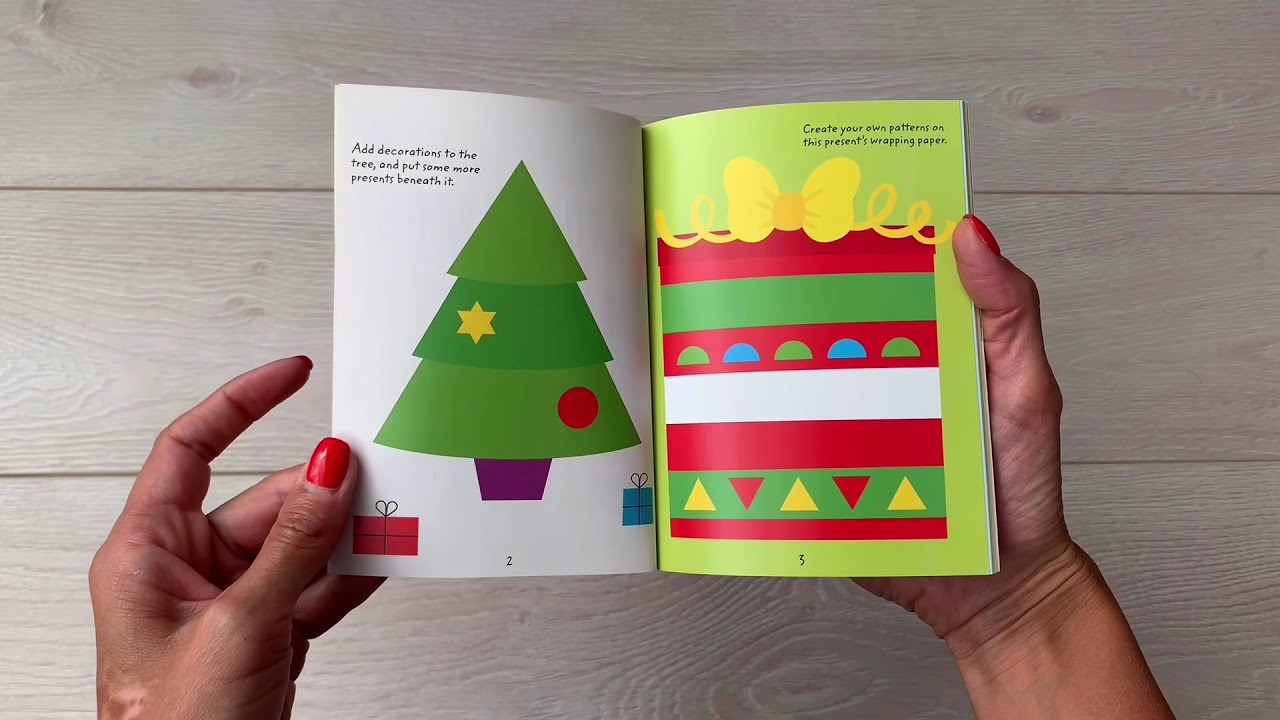 Sticker Shapes Christmas - Usborne minis - YouTube
