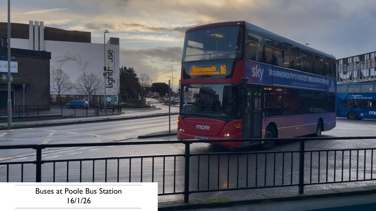 Buses at Poole Bus Station 16/1/26 - YouTube