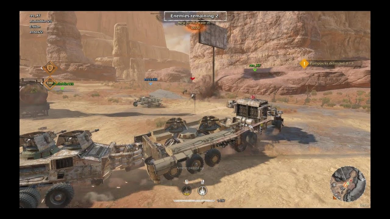 Crossout - Road train gameplay (3 players) - YouTube