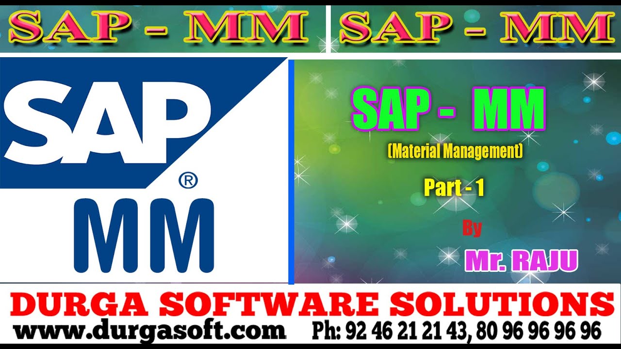 SAP MM SAP-MM(Material Management) Part - 1 by Raju - YouTube