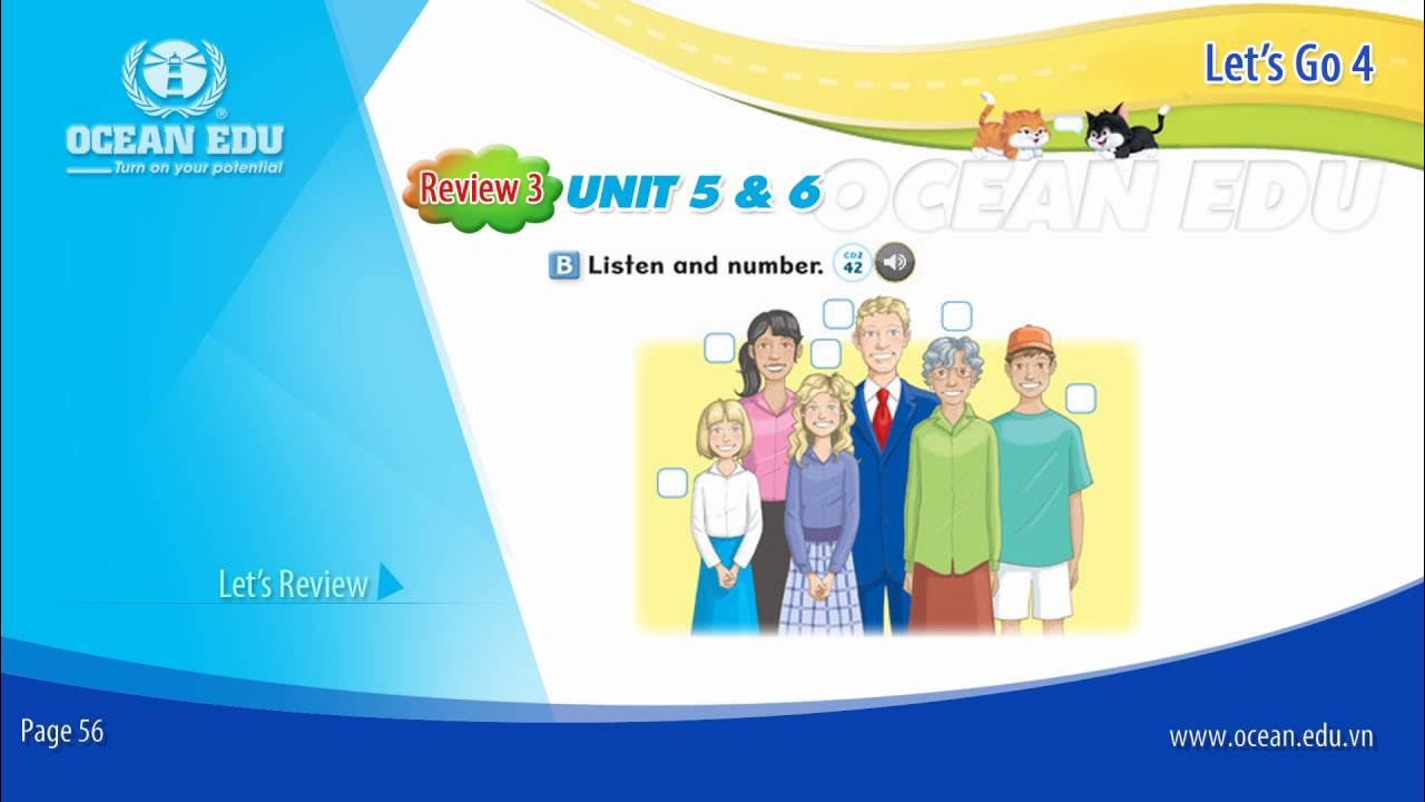 [Ocean Edu] Review 3 - Unit 5 & 6 | Student book - Let's Go 4 - YouTube