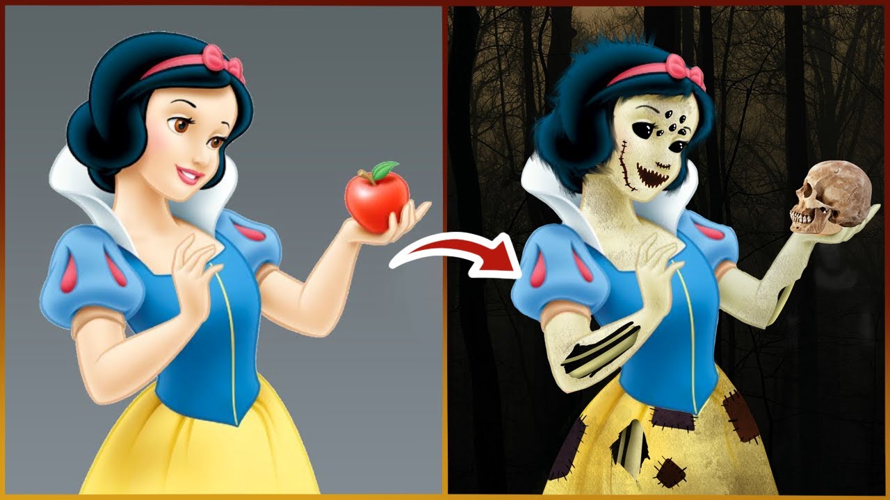 DISNEY Princesses Turn Into Monsters | Creepy Cartoon - YouTube