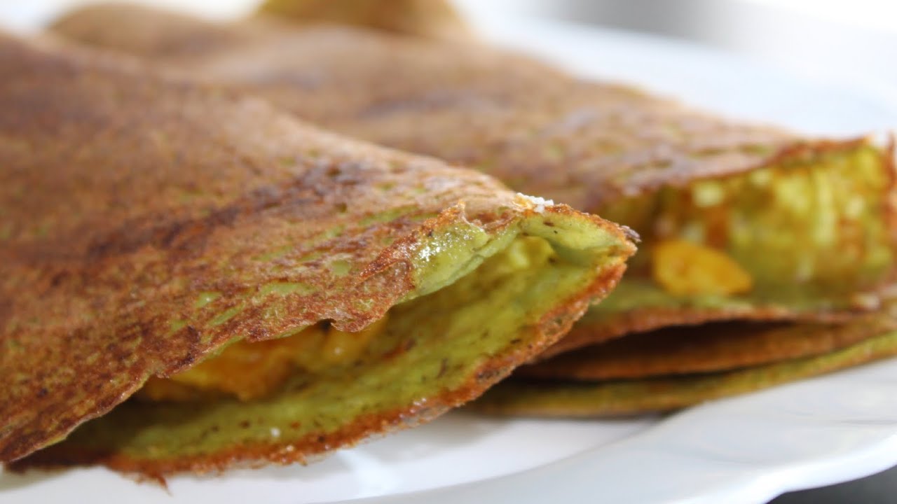 Sprouts Masala Dosa | Green Dosa | High Protein Breakfast Recipe - YouTube