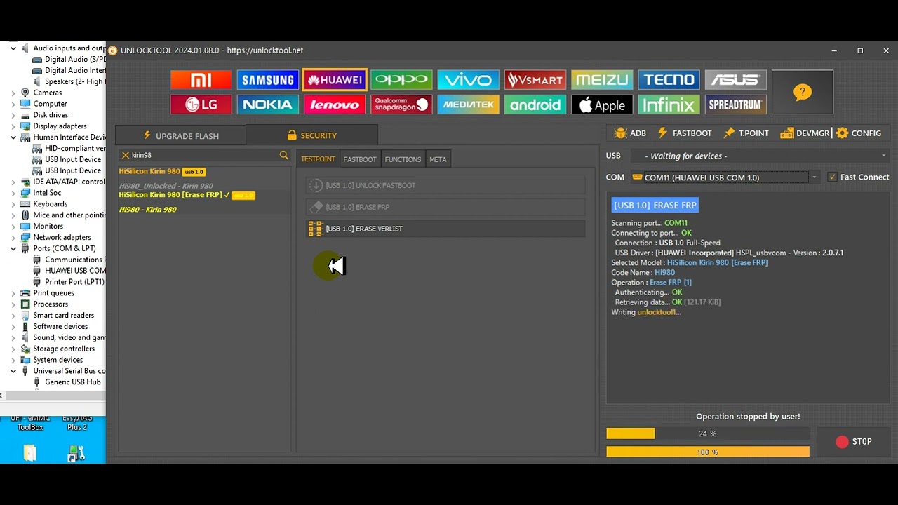 Huawei P30 PRO FRP Unlock Solution Use Test Point By Huawei usb 1.0 ...