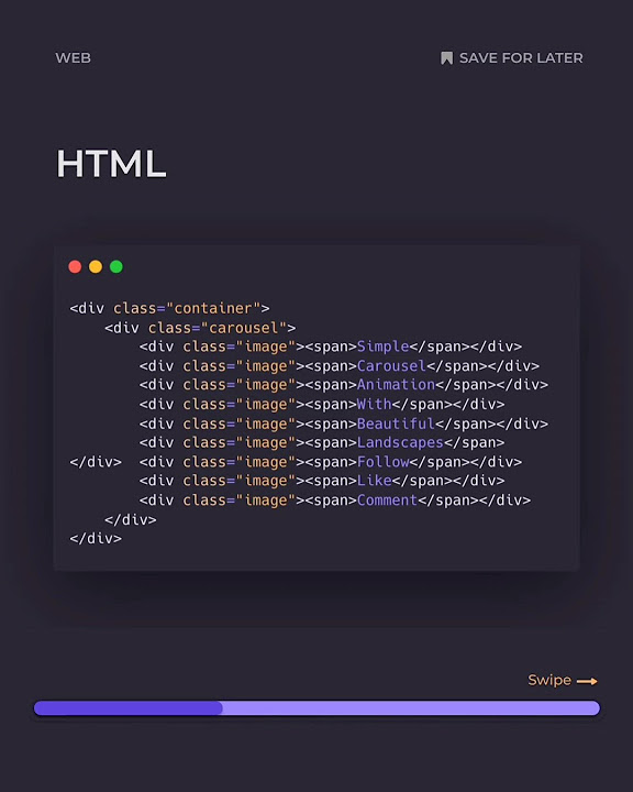 3d Card Carousel Animation Using Html And Css Codeshacks Html Css Html5 Css3 Trending