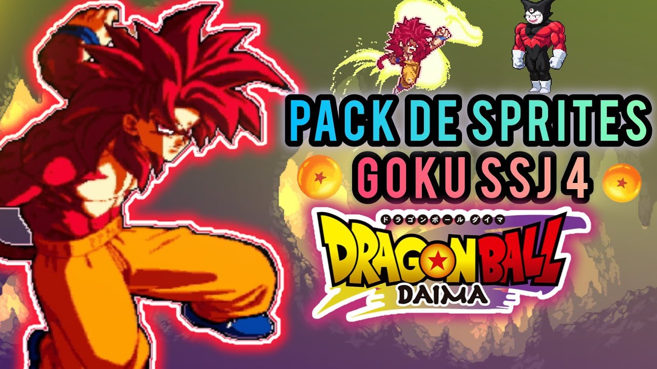 PACK DE SPRITES DE GOKU SSJ 4 (DRAGÓN BALL DAIMA🐉) CREADO POR MI 😱 ...