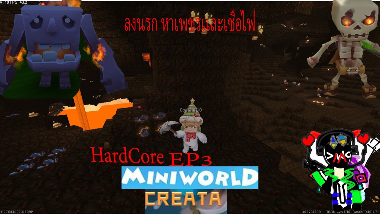 Mini World CREATA EP3 HardCore ลงนรกหาเพชร - YouTube