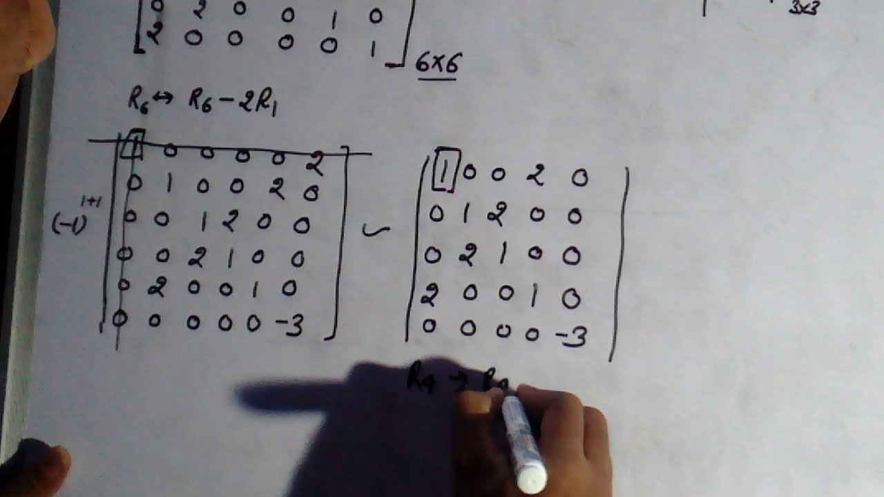 Find determinant of 6×6matrics byLaplace expension - YouTube
