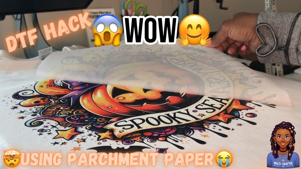 Sublimating A Cotton Shirt Using DTF Hack With Parchment Paper #diy # ...