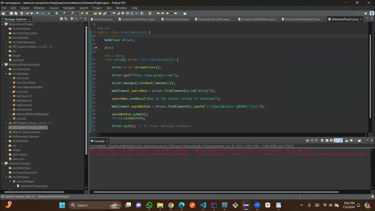 Selenium Class 3 - July 1 2024 - YouTube