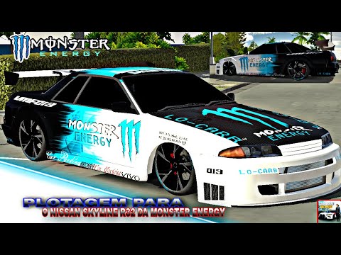 PLOTAGEM PARA O NISSAN SKYLINE R32/DA MONSTER ENERGY/(car parking ...
