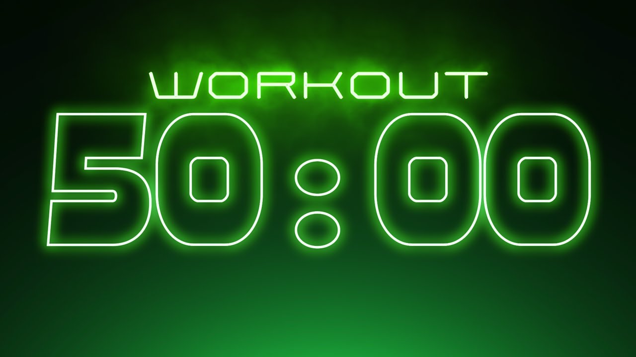 50 Seconds Workout Countdown with voice cues - YouTube