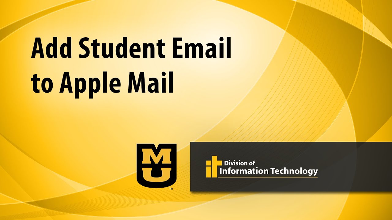Add Student Email To Apple Mail YouTube Add Student Email To Apple Mail YouTube