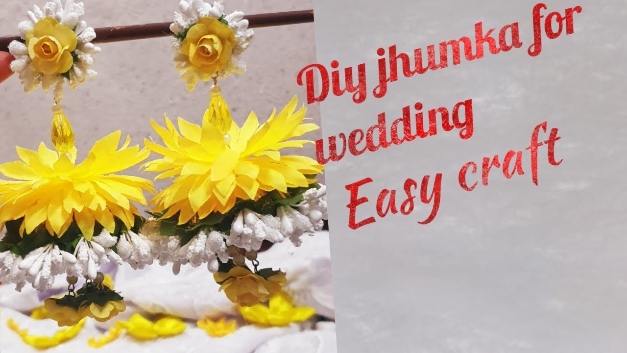 DIY Wedding JHUMKA in 5 minutes|Stylish jhumka/Earrings/bridal Jhumka ...
