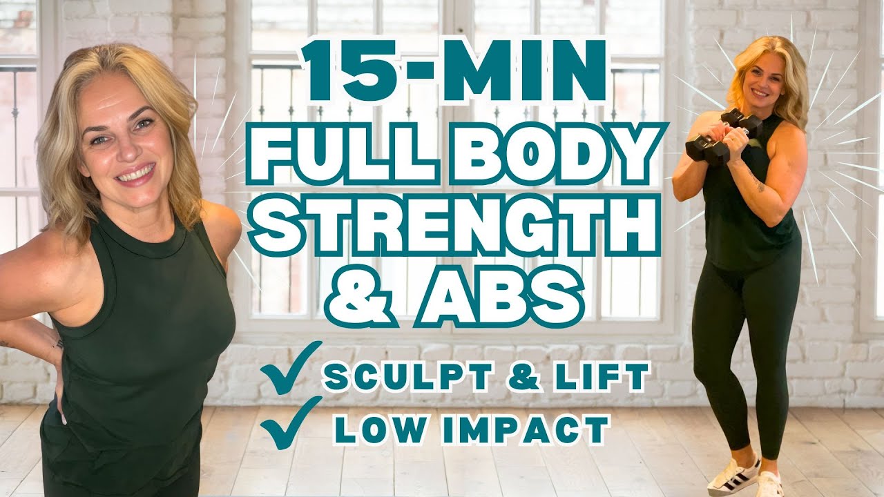 🔥15 Min Full Body Strength + Standing Abs for Women 50+ | Sculpt + Tone ...