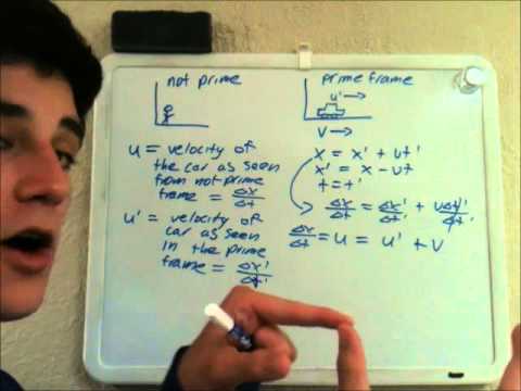 Special Relativity 2: Derivation of Addition of Velocities Formula ...
