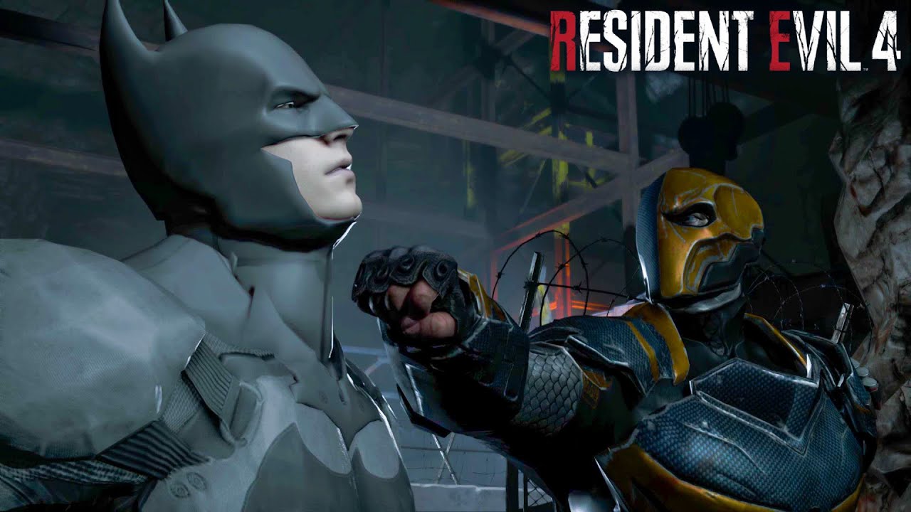 Batman vs DeathStroke in Resident Evil 4 Remake - YouTube