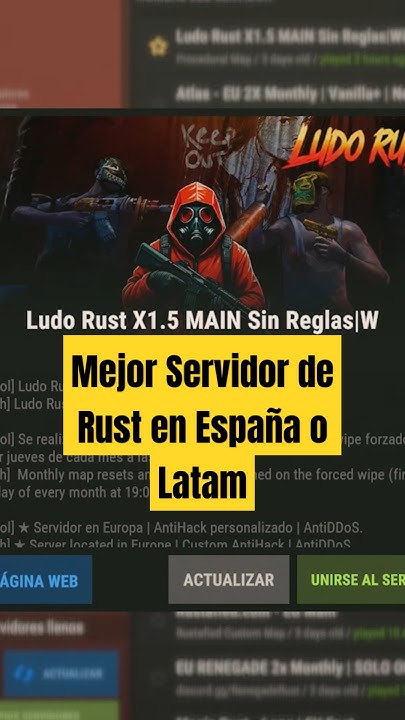 Mejor Servidor de Rust en Español alojado en España donde está RustSpain. Server List Rust # ...