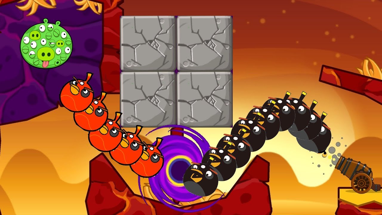 Angry Birds Cannon Collection 3 - BLAST THE HUGE STONE BLOCK TO HIT 100 ...