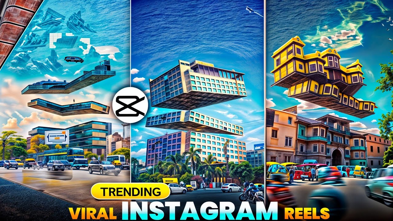 TRENDING 3D BUILDING GROW EFFECT REELS EDITING|| BUILDING SPLIT EFFECT ...