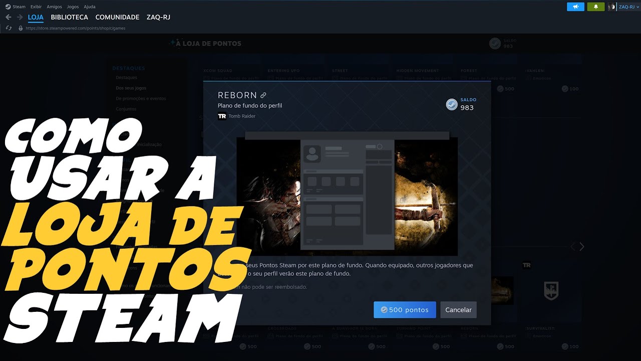 Como USAR a LOJA de PONTOS na STEAM e PERSONALIZAR SEU PERFIL - YouTube