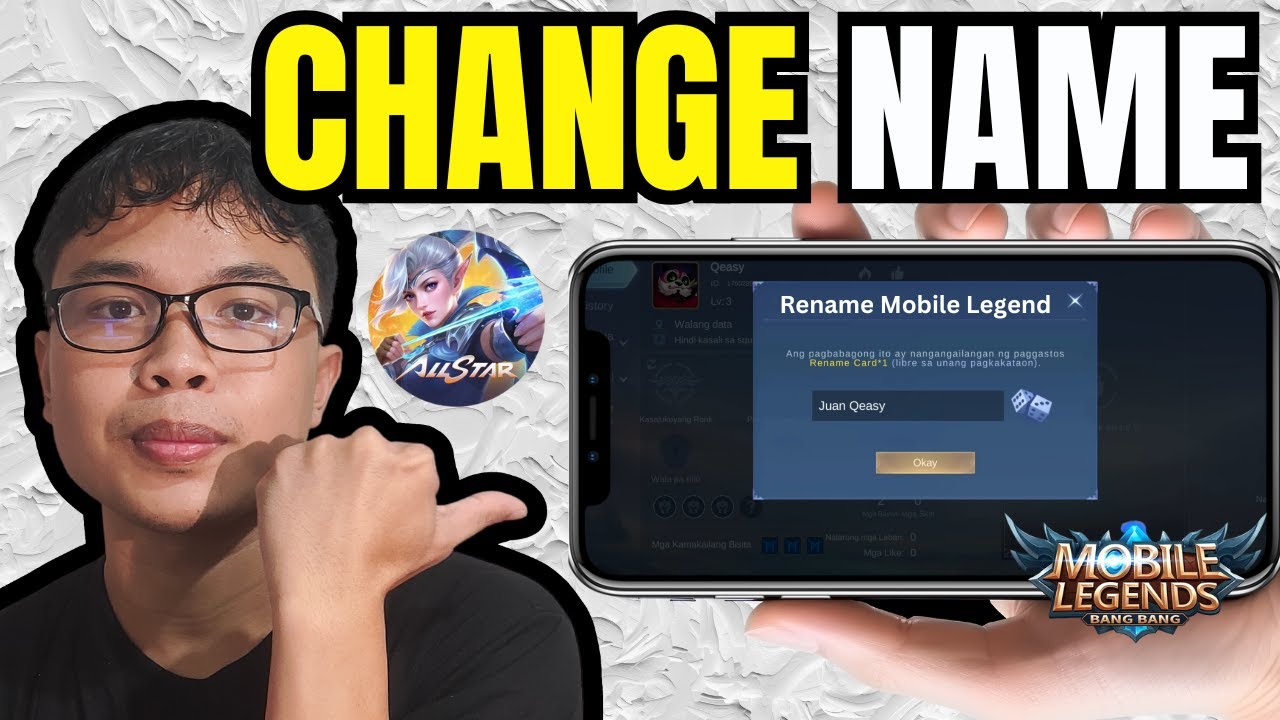 Paano MAGPALIT ng Pangalan sa Mobile Legend (ML) - YouTube