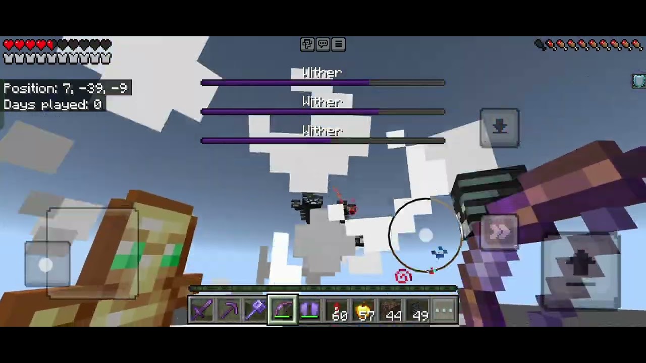 Fighting 5 bedrock withers - YouTube