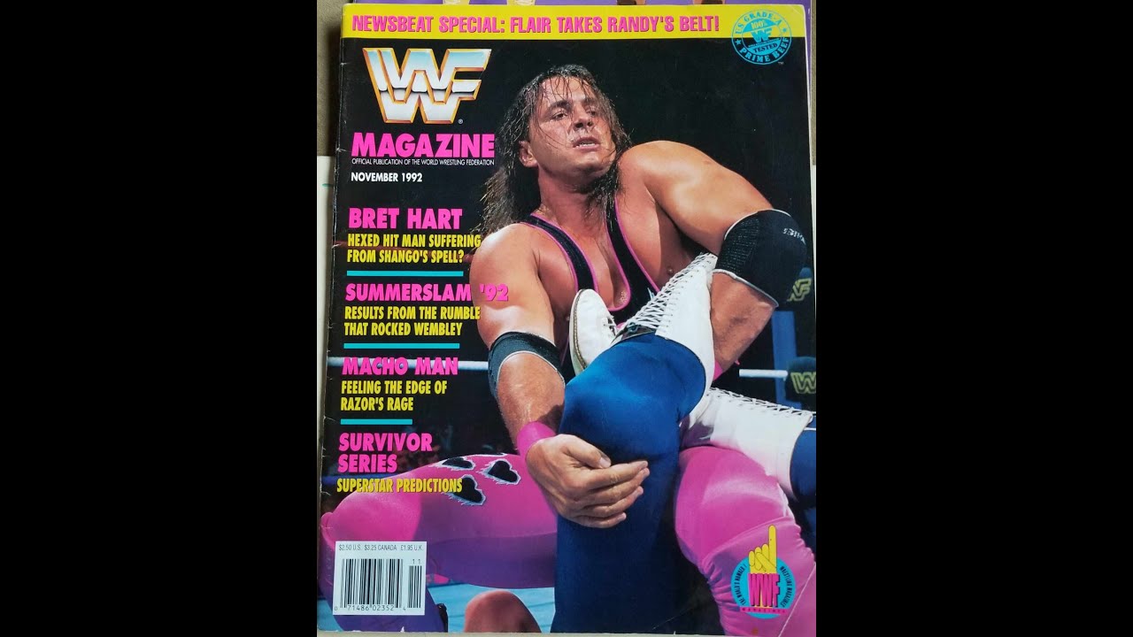 WWF Magazine November 1992 Bret Hart - YouTube