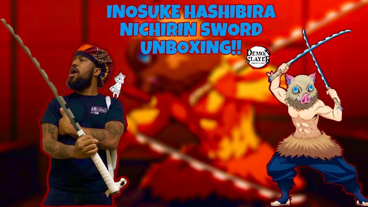 DEMON SLAYER INOSUKE HASHIBIRA SWORD UNBOXING/REVIEW PART 1!!!! # ...