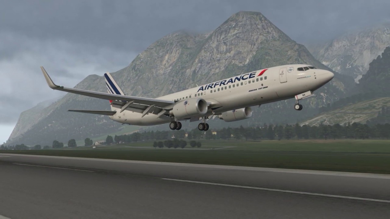 737 Non-ILS approach into Innsbruck LOWI X Plane 11 - YouTube