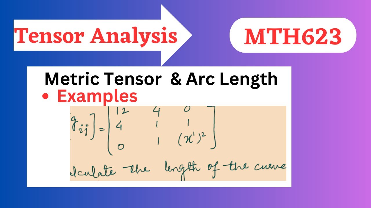 50 3 Examples 4of Arc Length Metric Tensor Metric Tensor And Arc