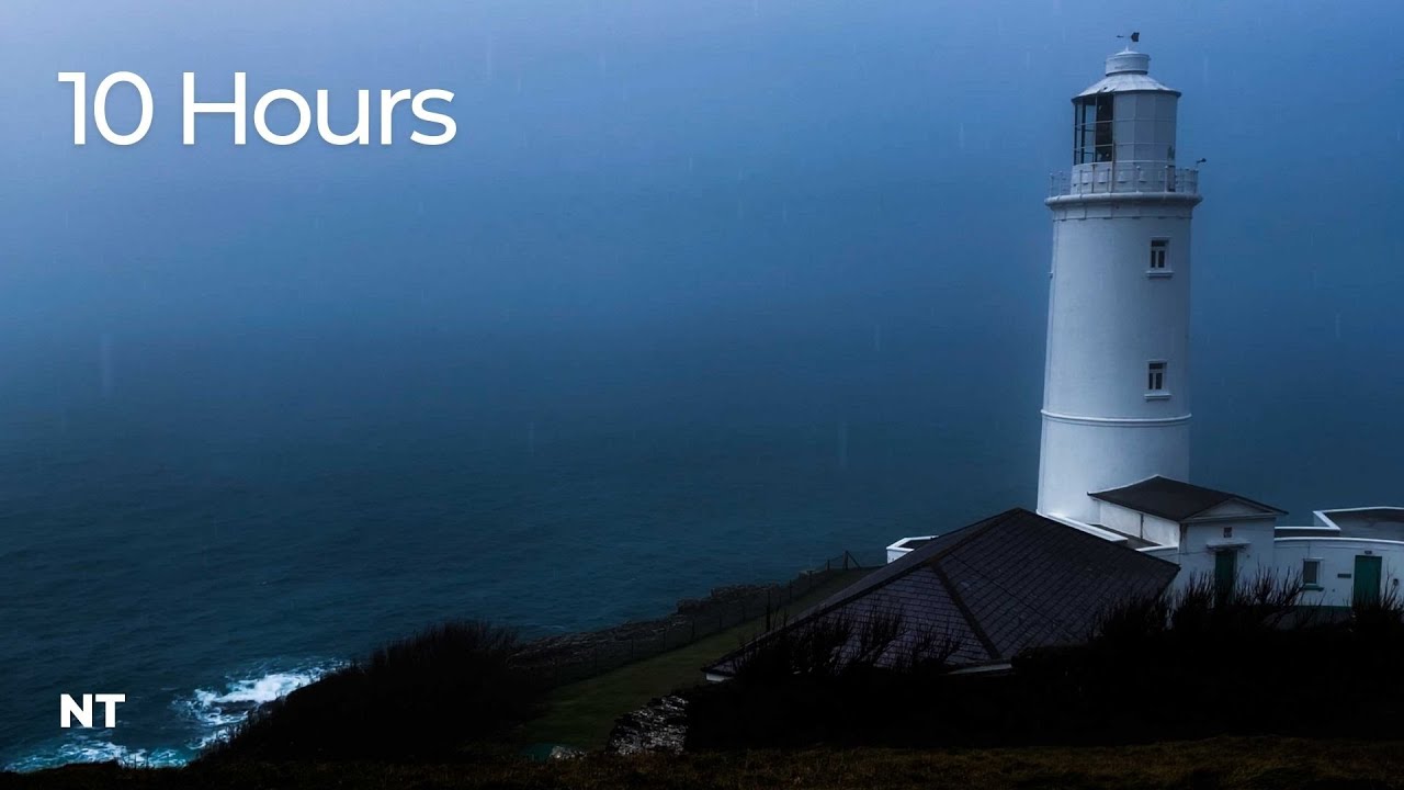 Lighthouse Thunderstorm Sounds | Ocean Waves, Coastal Rain & Thunder ...