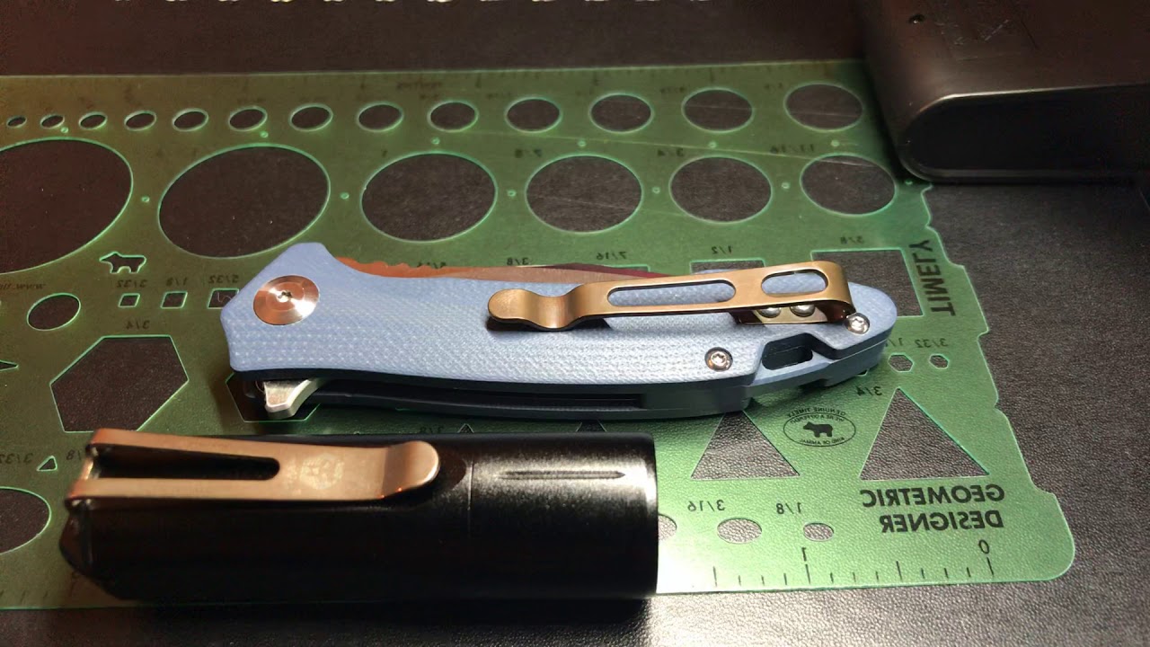 Anodizing stainless steel pocket clips flashlight and knife - YouTube