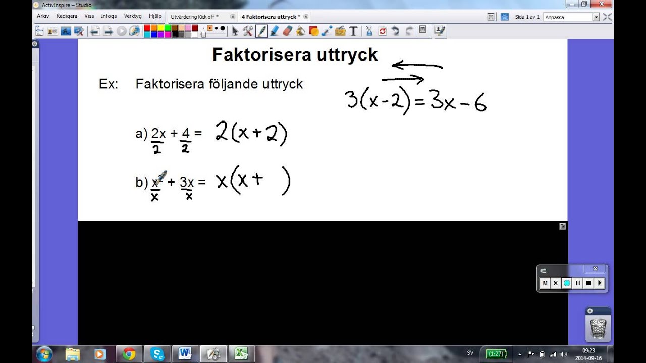 4 Faktorisera Uttryck Youtube
