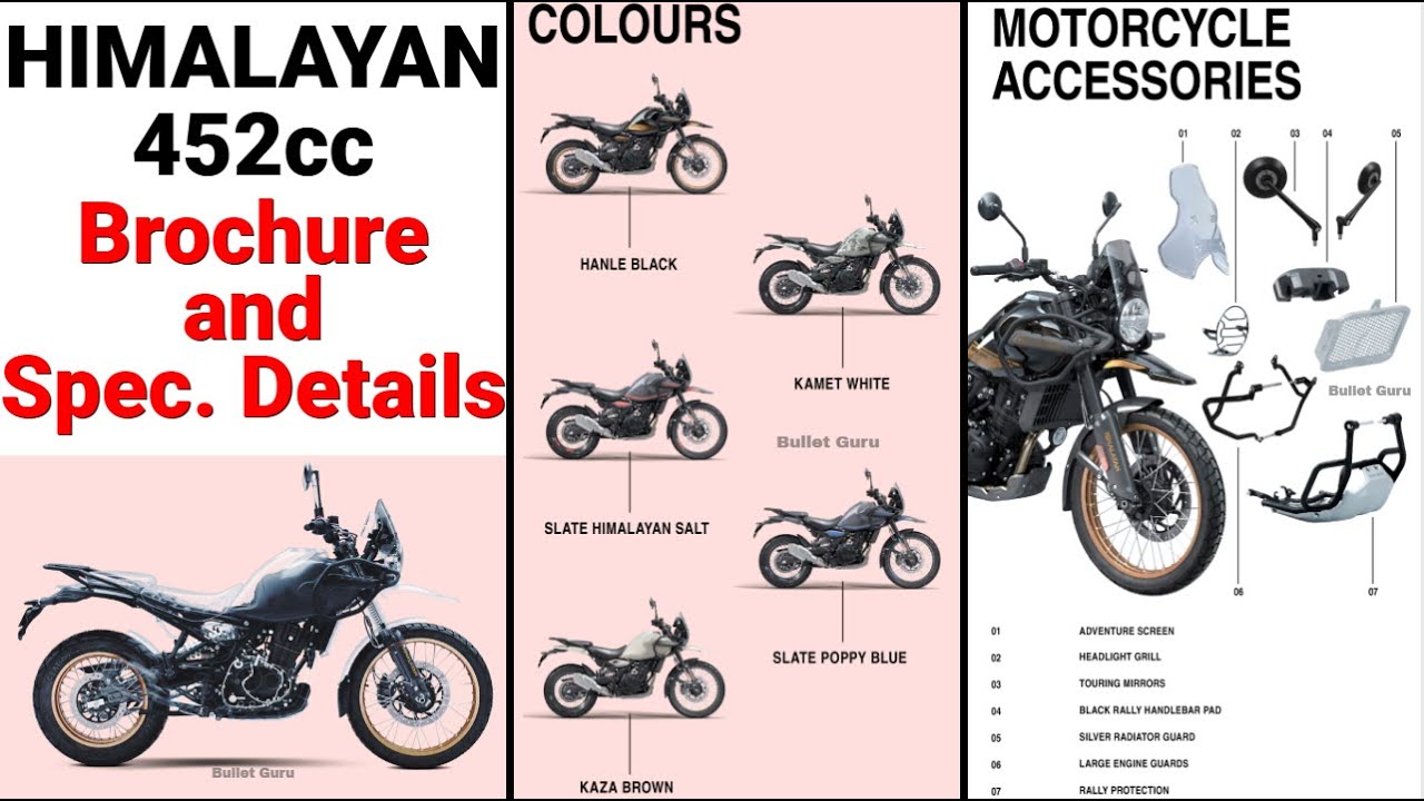 Royal Enfield Himalayan 452 Brochure Details - Specifications ...